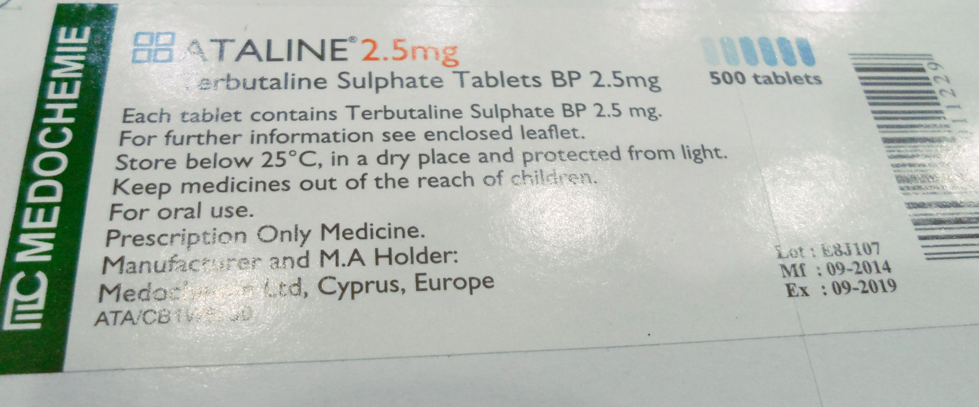 Ataline-Terbutaline Sulphate-Asthma-breath | UsPharmz