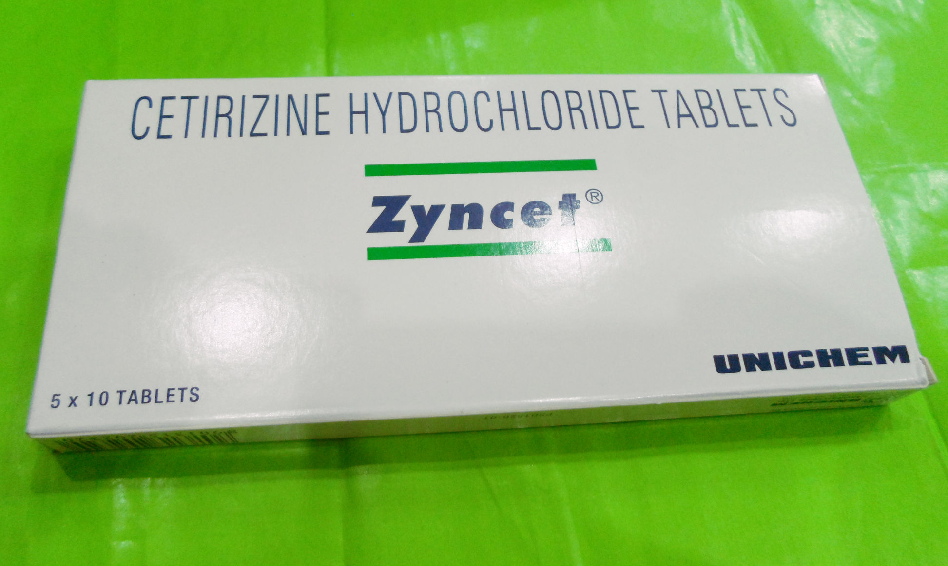 Cetirizine hydrochloride-Unichem-Allergic-Cetirizine-10mg-Zyncet | UsPharmz